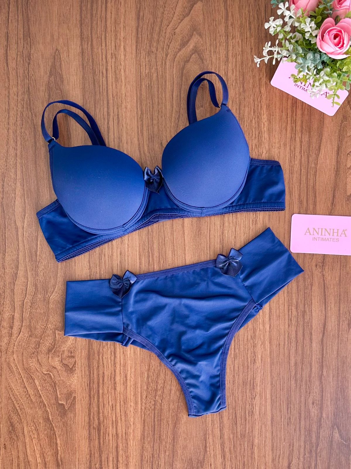 Conjunto Ana Azul Marinho - Aninha Intimates Lingerie